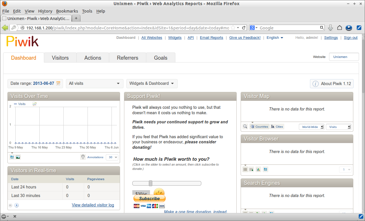 Install and Configure Piwik Web Analytics Tool for Your Websites | Unixmen